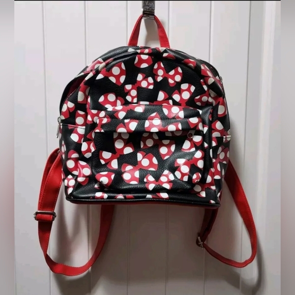 Disney | Bags | Disney Mini Collectible Backpack Black Red Whitewbows ...